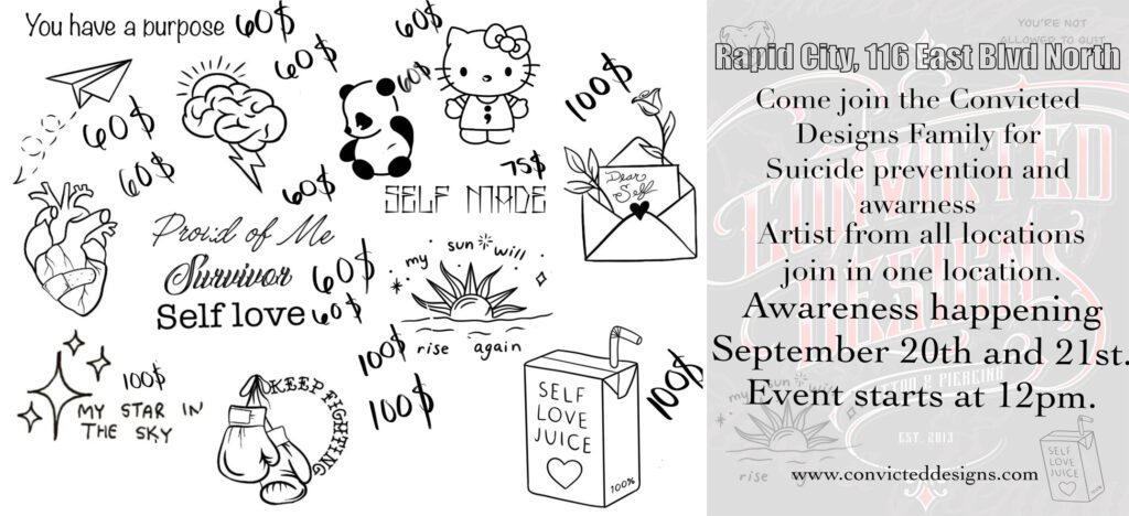 Rapid City tattoo shop supports suicide prevention with weekend event ...